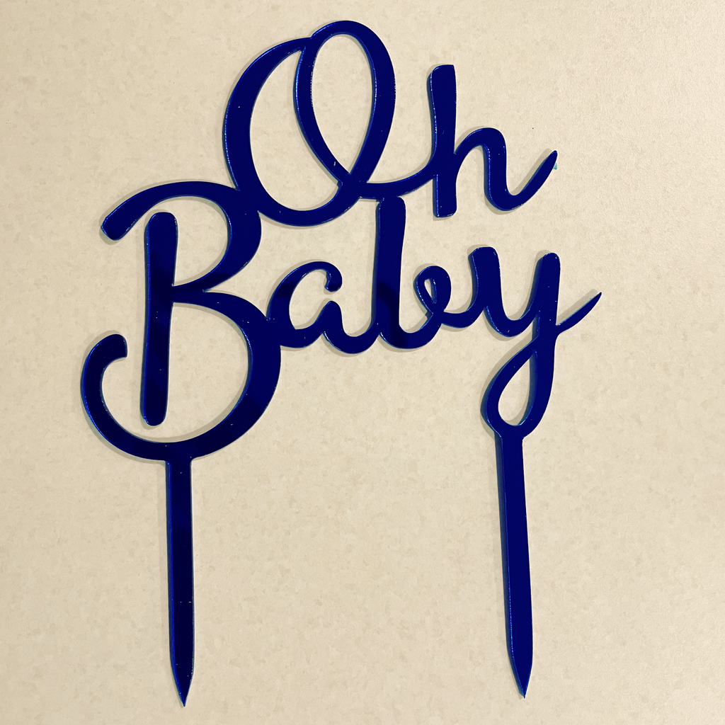 CAKE TOPPER OH BABY- BLUE – Nagev